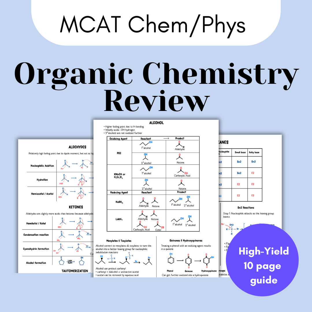 Organic Chemistry High Yield Review – Erica | MCAT Tutor